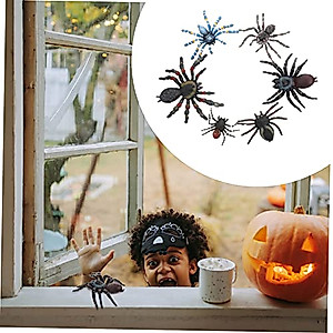 Alasum Plastic Animals Figures 28 pcs Models Decorative Scene Figures Realistic Model Party Fake Decor Creepy Prank Toys Spiders Decors Simulation Plastic Spider Prop Halloween Halloween Decor