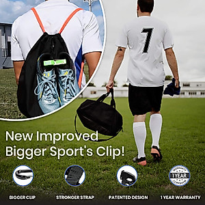 Klitch Footwear Clip, Shoe Bag, Hang Extra Shoes Cleats Boots or Gear on Your Bag. Works on Soccer, Baseball, Basketball, Track, Running Shoes, Flip Flops and More. Yellow