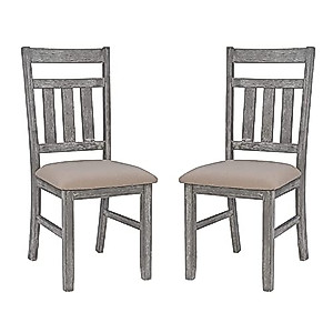Powell Turino Dining Set, Grey Oak Finish, 6 Chairs