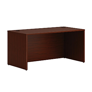 HON MOD Executive Desk 60-Inch Large Computer Desk Home Office Desk Shell - Thick Wooden Laminate Workstation Modern Table Desk with Cord Management for Work, Writing, Study - Traditional Mahogany
