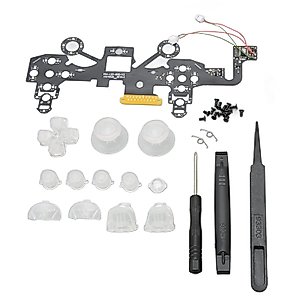 Controller Parts for Ps4, Luminated Led Kit 8 Colors 19 Modes Diy Replacement Controller Screwdriver Repair Kit for Ps4 Controller