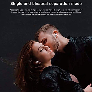 Wireless Earbuds,Bluetooth 5.2 Touch Control Built in Mic Ear Buds Noise Cancelling Air Buds Headphones with 48Hrs Charging Case Waterproof Deep Bass Headset for iPhone Samsung Android in-Ear Earbuds