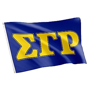 Sigma Gamma Rho Letter Fraternity Flag Greek Letter Use as a Banner Large 3 feet x 5 feet Feet Sign Decor