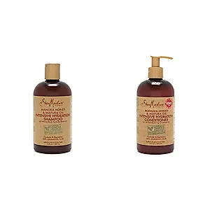SheaMoisture Manuka Honey and Mafura Oil Intensive Hydration Shampoo and Conditioner, 13 oz