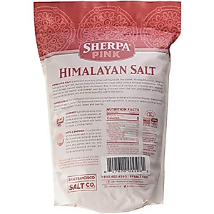 Sherpa Pink Himalayan Salt - 5 lb. Bag Coarse Grain - For Grinders and Salt Mills