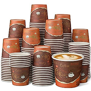 Funtery 200 Pieces Disposable Espresso Coffee Cups 3 oz Disposable Coffee Cups Small Paper Cups 3 oz Cups for Coffee Tea Cocoa Juice Mini Disposable Paper Cups for Cafes Offices and Home