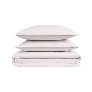 FRYE – Cotton Denim Full/Queen 3 Piece Duvet and Sham Set – Fashionable Bedding Set – White