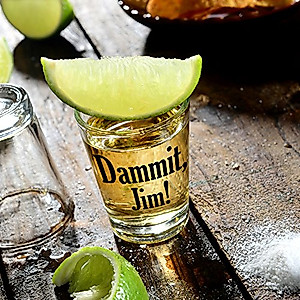 Funny Shot Glass - Damnit Jim - Makes a Funny Gift for Men and Women Hilarious Shot Glasses Funny Gift for Drinking Buddies - Cute Shot Glasses Gift