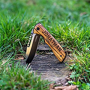 Lara Laser Works Set of 10 - Personalized Pocket Knife for Groomsmen, 16 Font - Groomsman Gifts for Wedding, Groomsmen Proposal Gifts - Custom Engraved Pocket Knives, Bachelor Party,