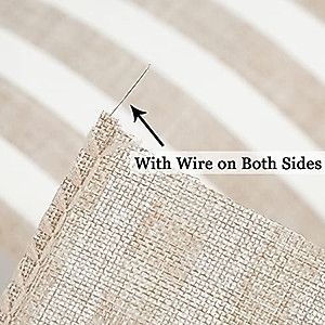 HUIHUANG Striped Burlap Ribbon Wired Grey White Stripe Rustic Wired Edge Ribbon 2.5 Inch X 10 Yards Grey Stripe Ribbon for Wreaths Crafts Gift Wrapping Decoration Basket Bows Holiday Home Decoration