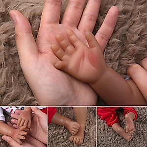 CHAREX Reborn Baby Dolls - Black, 22 inches Newborn African American Realistic Lifelike Baby Dolls for Kids Age 3+