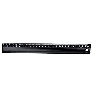 L-Type Cutting Ruler Aluminum Alloy Metal Craft Safety Ruler Measurement Drafting Tool with Rubber Strip for Measuring Leather (L-Type 30cm)