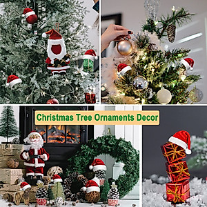 GHAMYEE 40pcs Mini Santa Hats Tiny Christmas Hats for Crafts Pets Wine Bottle Topper Red Home Christmas Decor 2 3 inch Bulk Set