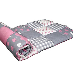 Baby Cotton Blanket - Crib Cute Fish Pattern Cradle Comforter for Newborn Babies Warm and Soft Toddler Quilt - Baby Pink - 38 X 50 in