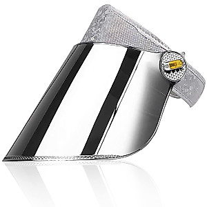 WAYCOM Sun Cap, Sun Visor Hat Silver&White - UV Protection Hat -Premium UPF 50+ Hat for Hiking, Golf, Tennis, Outdoors (White & Silver)