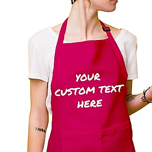 Personalized Apron, Aprons for Men and Women, Professional Aprons for Chefs, Male and Female Apron with Custom Name – Text, Personalized Baking Gifts for Christmas, Male Aprons for Cooking, 2 Pockets