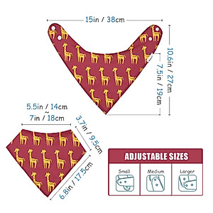 WESOTE Baby Bandana Drool Bibs for unisex，12 Pack Baby Bibs for Teething and Drooling，Organic Cotton Bib for Boys Girls