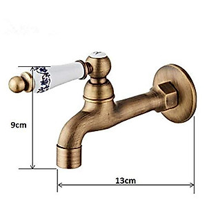 Wall-Mounted Cold Water Faucet Bathroom Lavatory Sink Bathtub Brass Taps Garden Patio Washing Machine Mop Pool Faucets,Kitchen Sink Taps Interesting Life