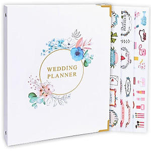 Wedding Planner Book and Organizer for the Bride, Wedding Planning Binder, Engagement & Fiance Gifts for Her, Bride To Be gifts, Wedding Stickers kit