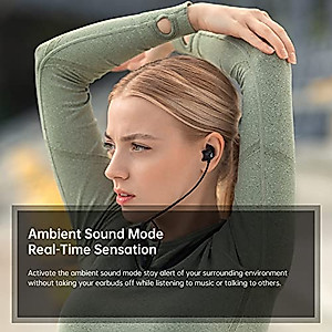 Edifier Bluetooth Wireless Active Noise Cancelling Earbuds – Neckband Headphones 13Hrs Playtime,IP55 Waterproof Stereo Earphones for Gym Running Compatible with iPhone and Android,W280NB Black