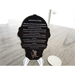 Firefighter First Responder Prayer Skull Challenge Coin