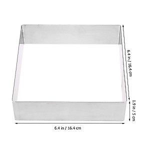 Cabilock Tiramisu Baking Mould for Mouss Ring Stainless Steel Cake Ring Pastry Ring Cirle Mold for Baking Cutting Cake Biscuit (Silver 9 Inch)