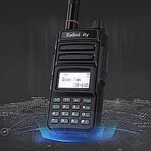Radioddity GM-30 GMRS Radio, Handheld 5W Long Range Two Way Radio for Adults, GMRS Repeater Capable, with NOAA Scanning & Receiving, Display SYNC, for Off Road Overlanding, 1 Pack