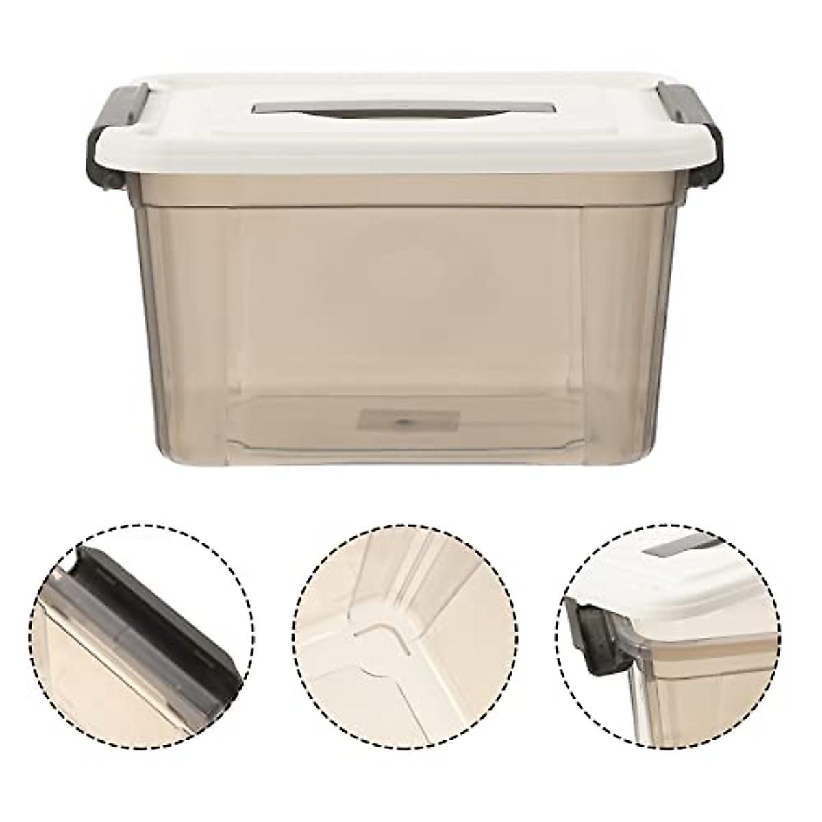 OUNONA Toy Bin Organizer Plastic Storage Box Toys Sorting Organizers Sundries Bin Tote Organizing Container with Lid Clear Stackable Latching Box Laundry Bucket