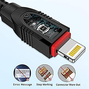 Ofuca iPhone Charger Cable 10FT, 3Pack 10FT/3M Lightning Cable Durable Nylon Braided Fast iPhone Charging Cable Cord Compatible with iPhone 11 Pro Max XS XR X 8 7 6 Plus 5, iPad, iOS