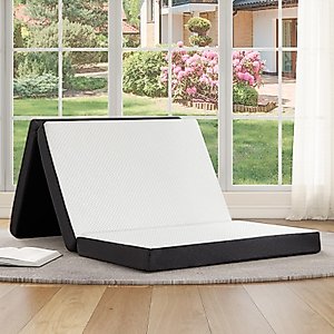 Airdown Tri-Fold Memory Foam Mattress, 4 inch Queen Folding Mattress with Washable Cover, Foldable Mattress Portable for RV Camping, Guest Mat, Easy Storage, 80"×60"×4"