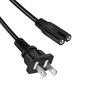 2 Prong Power Cord Printer Power Cord Compatible with Epson XP-4100 XP-440 XP-5100 XP-6100 XP-7100 XP-15000 XP-830 Ecotank ET-2720 ET-3750 ET-4500 Stylus NX430 Printer AC Power Cable