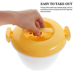 OSALADI Microwave Rice and Pasta Cooker Rice Steamer Microwave Food Container for Vegetables Soups Dishwasher Safe 1- 2L Blue