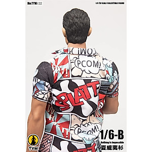 HiPlay 1/6 Scale Male Figure Doll Clothes, Shirt+Shorts Outfit Costume for 12 inch Female Action Figure Phicen/TBLeague CM148(B)