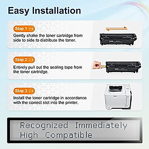 TESEN Compatible Toner Cartridge Replacement for HP 12A Q2612A Toner Black for HP 1010 1012 1018 1020 1022 1022N 3015 M1005 M1319F Canon D420 D450 D480 MF4150 MF4350D MF4370DN Printer 4-Pack