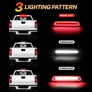 AUTOXBERT Third 3rd Brake Light for 2016-2023 Toyota Tacoma 2016 2017 2018 2019 2020 2021 2022 2023 Limited SR SR5 TRD Waterproof LED High Mount Stop LED Third Brake Light(For Double Cab ONLY)