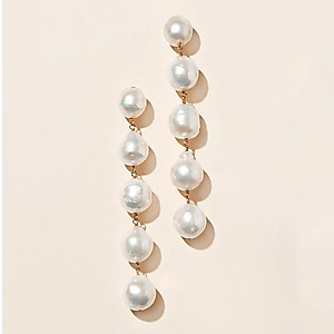 Ross-Simons 10-11mm Cultured Baroque Pearl Linear Drop Earrings in 14kt Yellow Gold