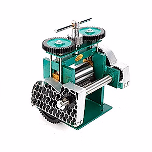 Stainless Alloy Manual Rolling Mill Machine Assembled Jewelry Metal Wire Reducing Thickness Press 85mm Tablett Green Jewelry DIY Tool