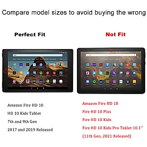 YINOVEEN 2 Pack Tempered Glass Screen Protector for Fire HD 10 Tablet 10.1 inch (9th/7th Generation, 2019/2017 Release), 2.5D Radian, 9H Hardness(Not Fit Fire HD 10 11th/13th Gen, 2021/2023)