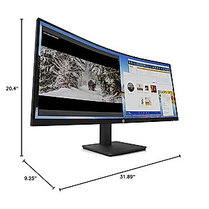 HP 34-inch Curved Monitor VA W-QHD 5ms 100Hz Display (M34d, Black)