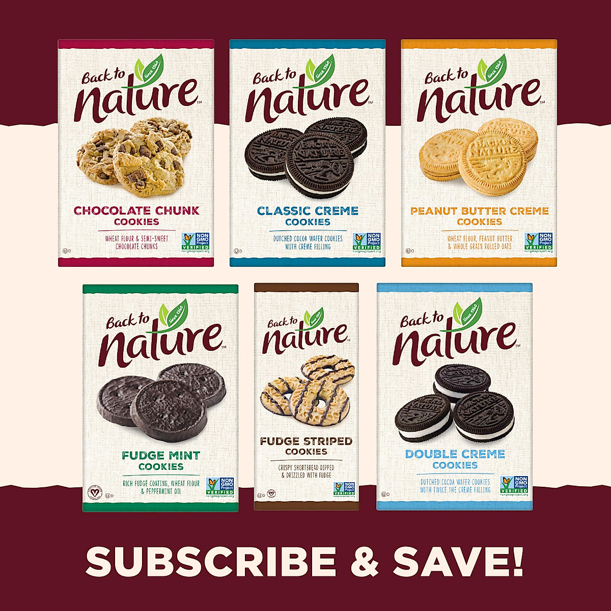 Back to Nature Chocolate Chunk Cookies - Dairy Free, Non-GMO, Made with Wheat Flour, Delicious & Quality Snacks, 9.5 Ounce