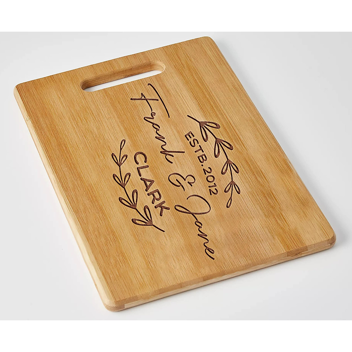 Personalized Mr and Mrs Cutting Board Wedding Gift for Couple Custom Arched Bamboo Cutting Board Housewarming Gifts
