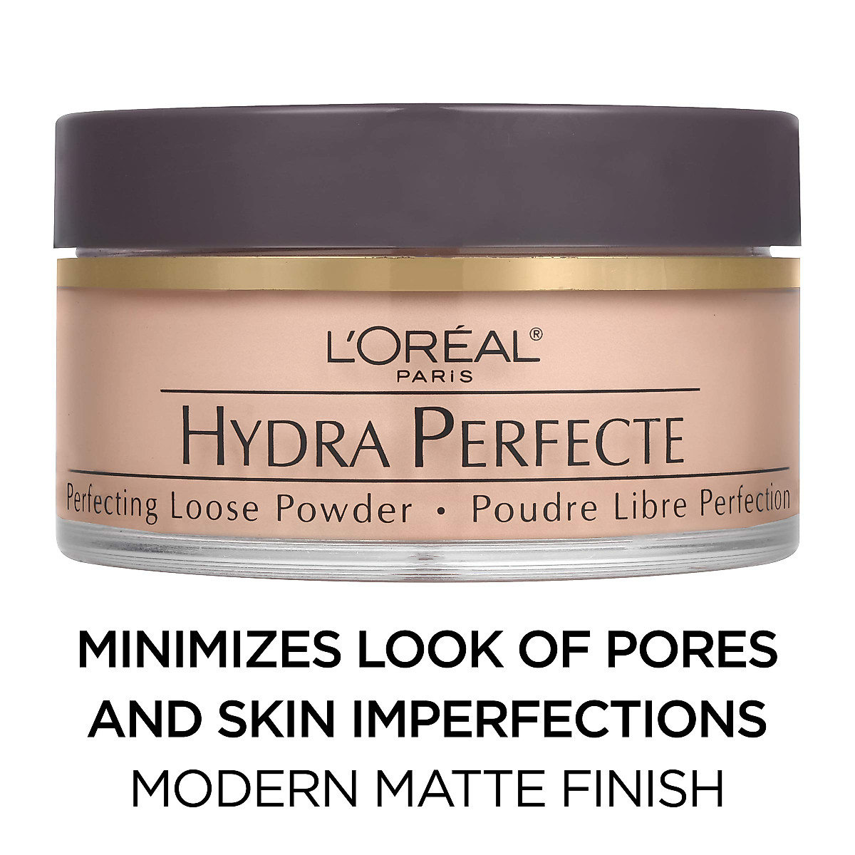 L'Oreal Paris Hydra Perfecte Perfecting Loose Face Powder, Minimizes Pores & Perfects Skin, Sets Makeup, Long-lasting, with Moisturizers to Nourish & Protect Skin, Translucent, 0.5 Fl. Oz.