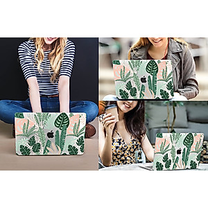 CISSOOK for MacBook Air 15 inch M3 M2 Case 2024 2023 Release A3114 A2941, Tropical Hard Shell Case with Keyboard Cover Skin + Type C to USB Adapter for MacBook Air 15 2024, Tropical Palm Leaves