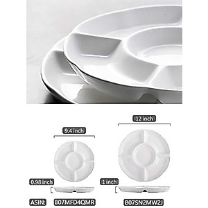 LAUCHUH 3 Tier Serving Stand Chip and Dip Serving Set Pocerlain Oval Bowl Set with Stand White Serving Bowl for Entertaining Tiered Tray Decor for Countertop