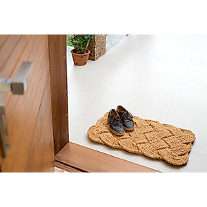 Iron Gate - Natural Jute Rope Woven Doormat 18x30 - Single Pack - 100% All Natural Fibers - Eco-Friendly - Classic Interwoven Rope Design