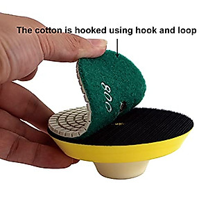 4" Wet Diamond Polishing Pads - Sanding and Polishing Tile Stone Marble Granite Concrete Ceramics Glass 7Set