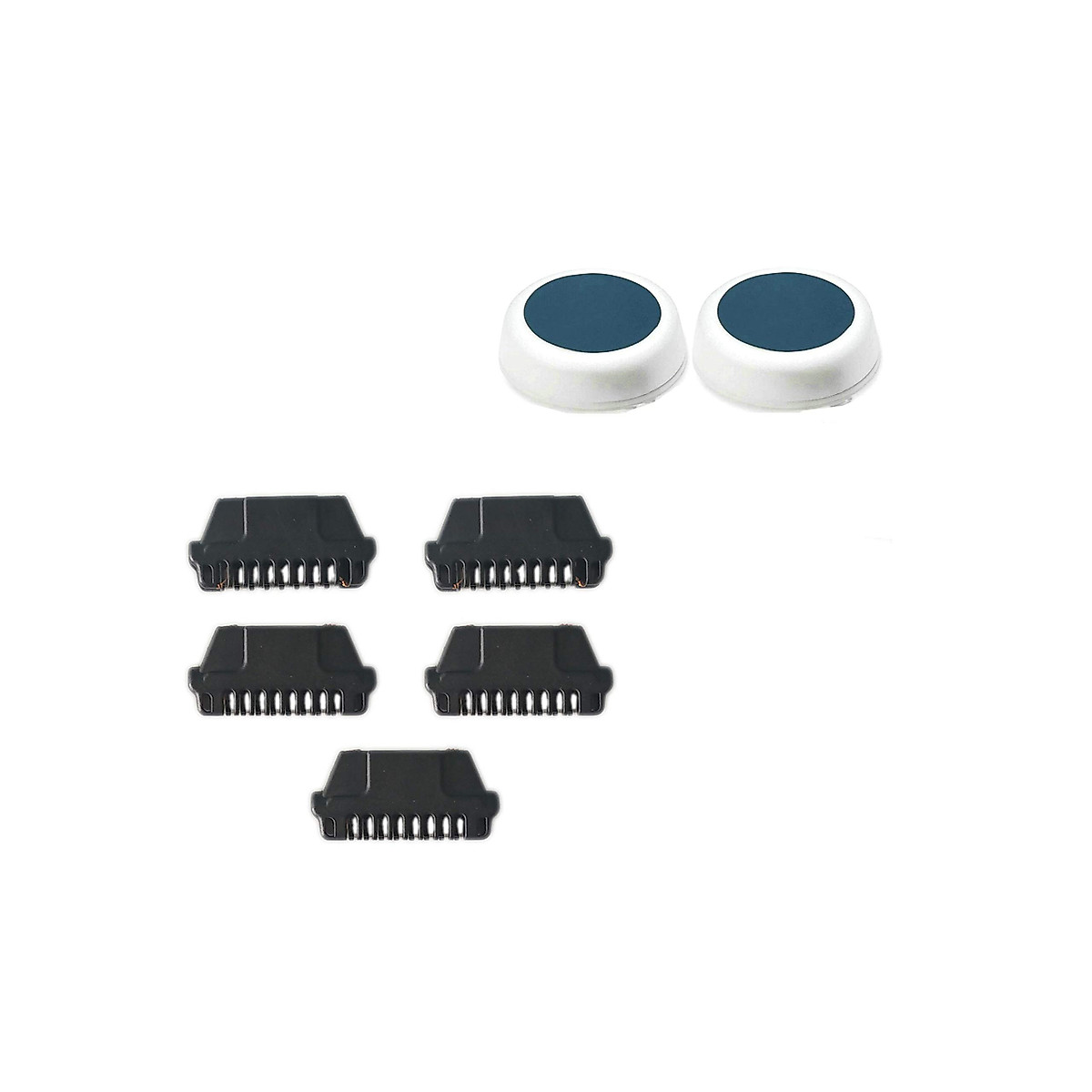 5 Pcs Wide Replacement Thermicon Refill Tips + 2 Small Buffer Refills for Nono Hair Removal Epilator 8800 MINI Pro 3 and Pro 5