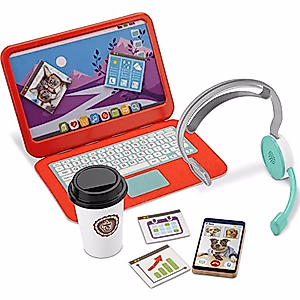 Fisher-Price My Home Office, pretend work station 8-piece play set for preschool kids ages 3 years and up, Includes 1 Toy