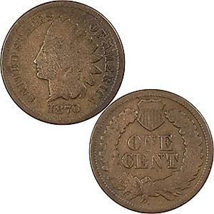 1870 Indian Head Cent G Good Penny 1c US Coin Collectible SKU:IPC7704