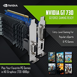 RGB Gaming PC Desktop HP Computer | Intel Quad-Core i5 Processor GeForce GT 730 (2GB) GPU NVME M.2 Solid State Storage 512GB + 1TB HDD 16GB DDR4 RAM WiFi Bluetooth Windows 10 (Renewed), Black, 800G2
